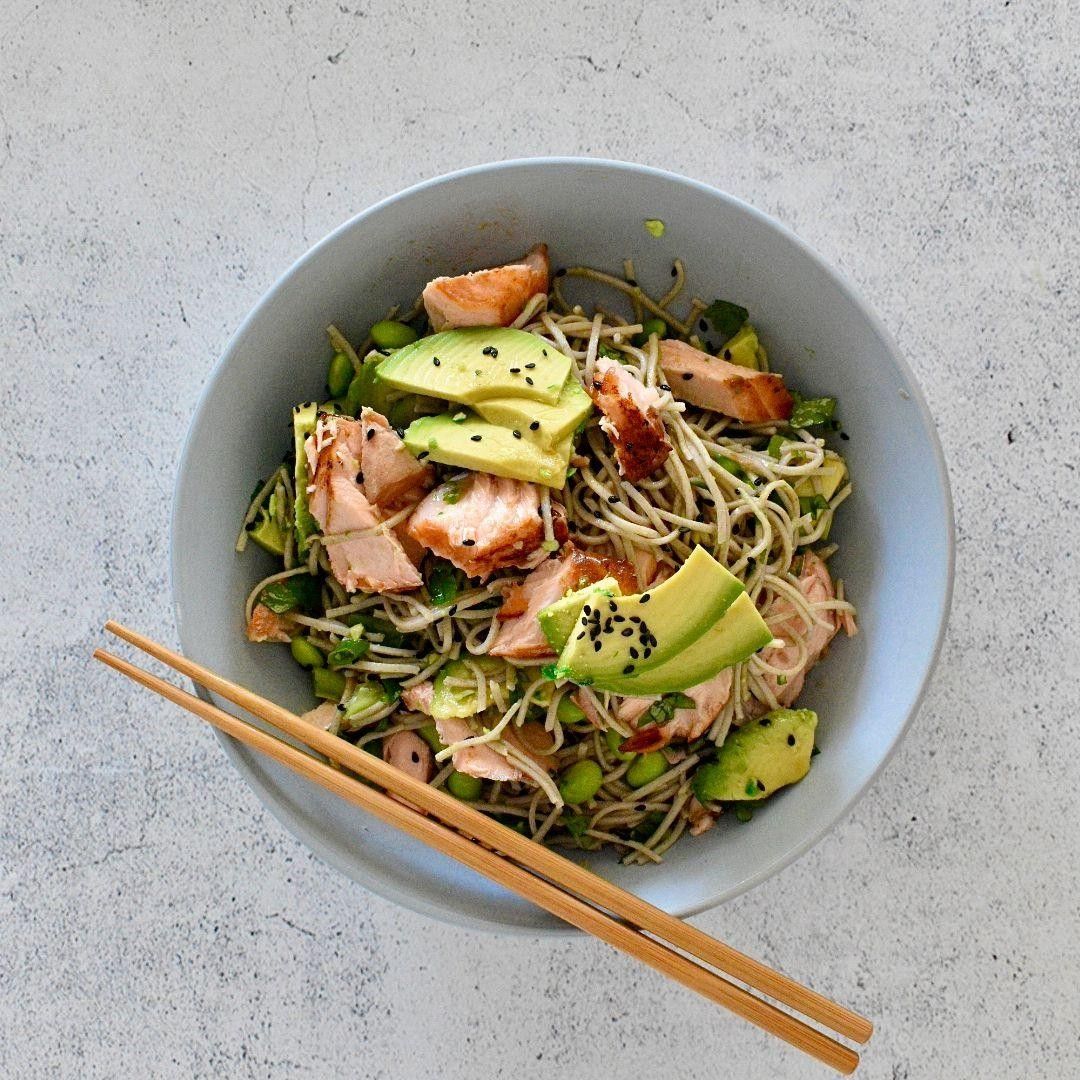 Sarah Poundʼs Salmon, Soba Noodle and Wasabi Pea Salad Recipe: Verified ...